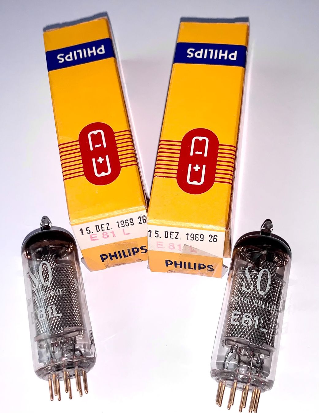 2 Röhren/Radioröhren E81L (Pentode/NF-Endstufe), NOS,Philips (Neu ...