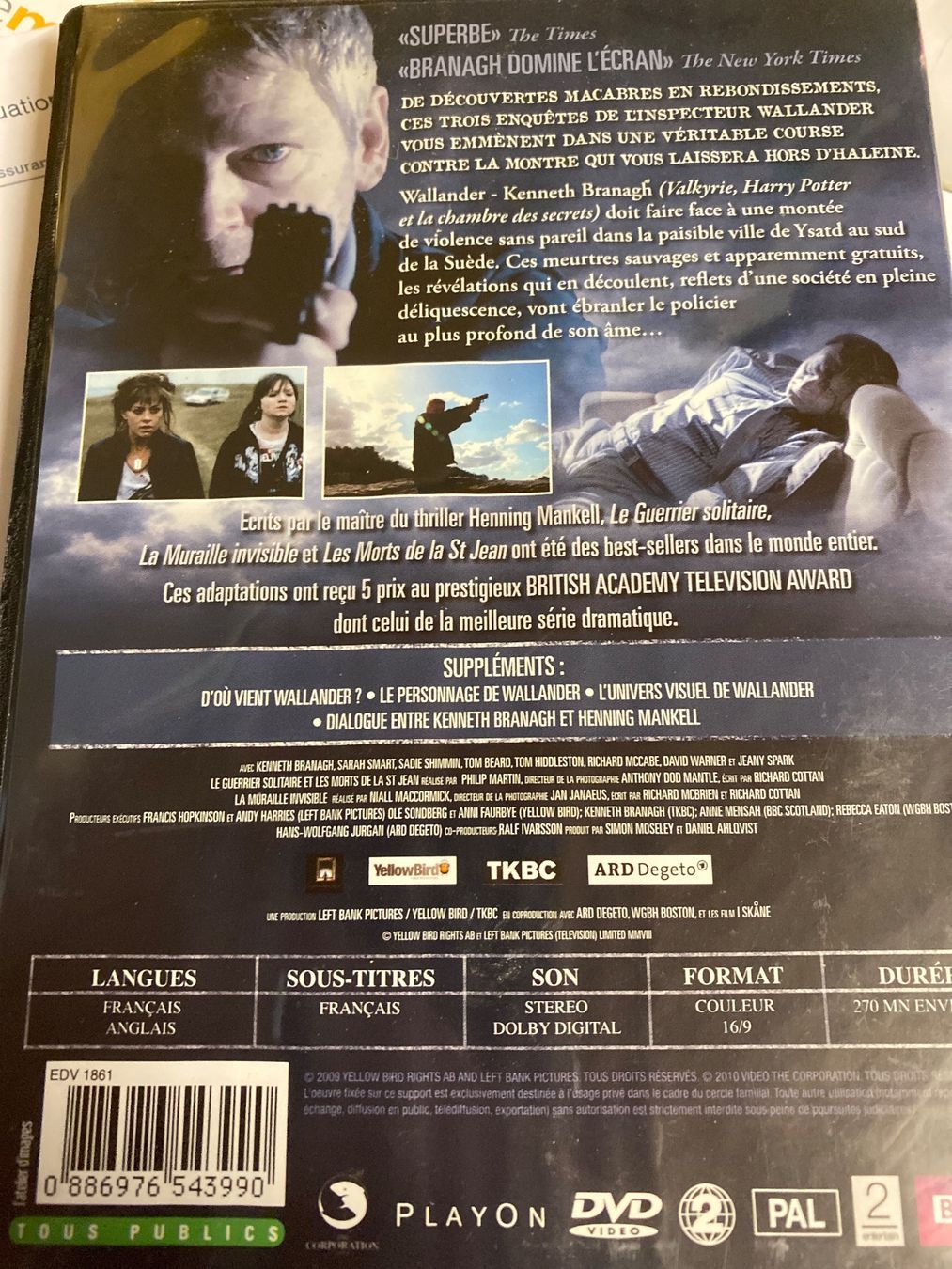 DVD Wallander - L'intégrale Saison 1 - Kenneth Branagh (D'occasion) à ...