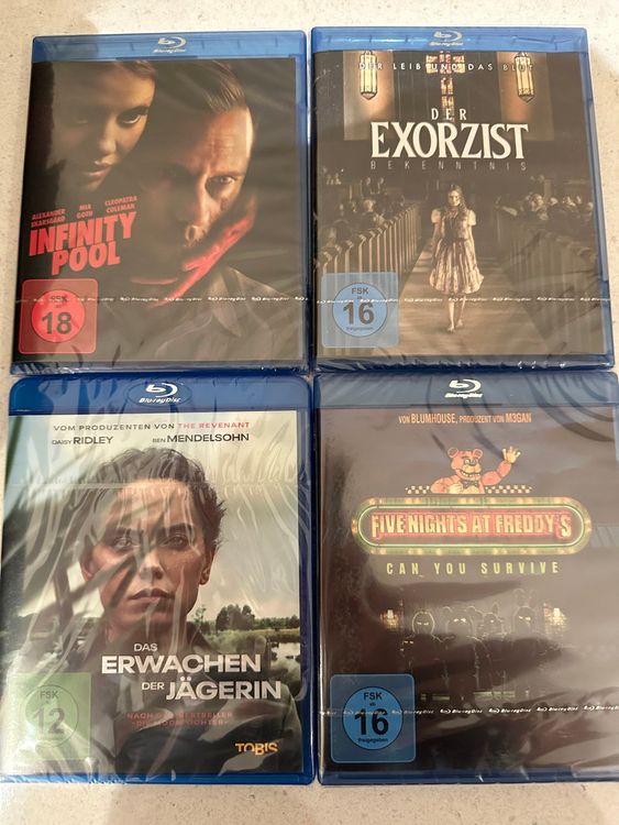 4 Blu-rays + Überraschung - Der Exorzist, Infinity Pool usw. (Neu und originalverpackt) in ...