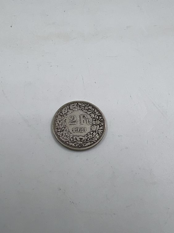 Silbermünze 2 Franken Helvetia 1921 Schweiz Swiss Franc (Gebraucht) in Sirnach für CHF 8 – mit ...