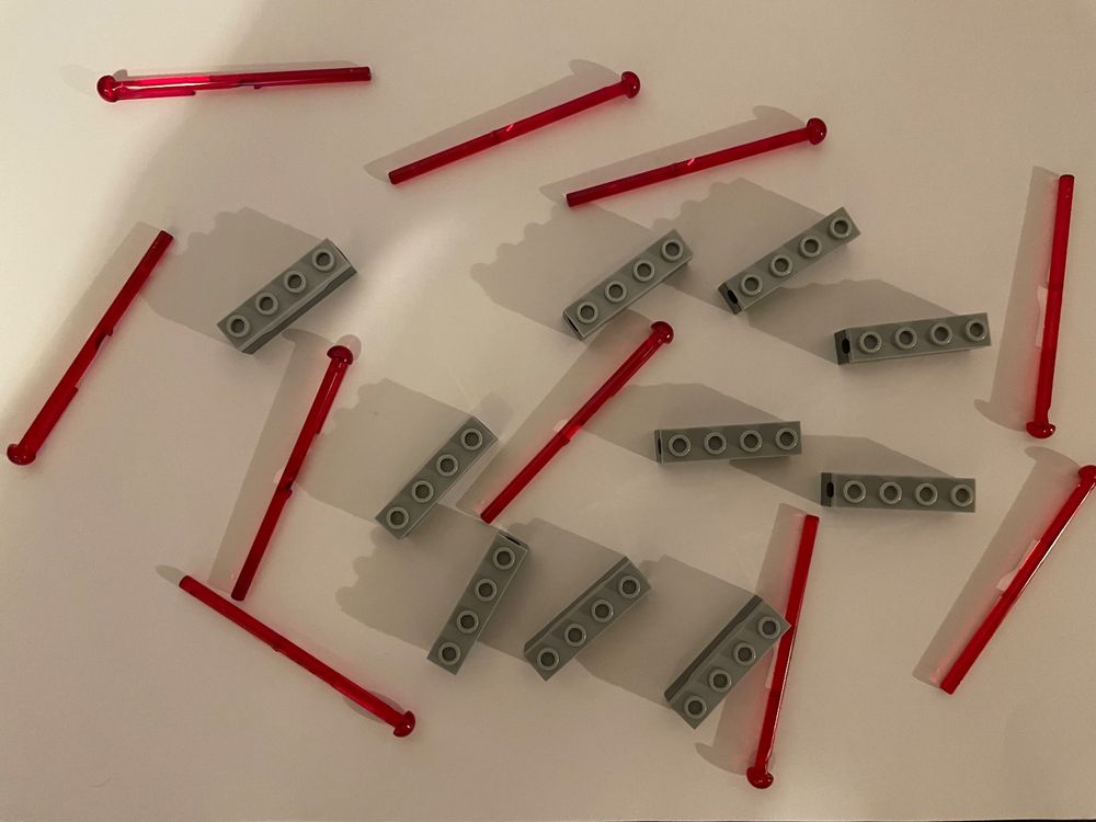 Lego 10 x Feder Kanone Spring Shooter mit roten Pfeilen (Neu (gemäss ...