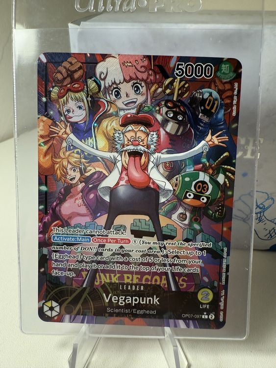 One Piece TCG OP05 097 Vegapunk Alt Art Leader English Mint (Neu ...