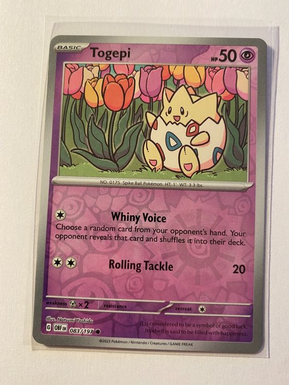 Pokemon Togepi 083/197 Reverse Holo Obsidian Flames EN (Neu (gemäss ...