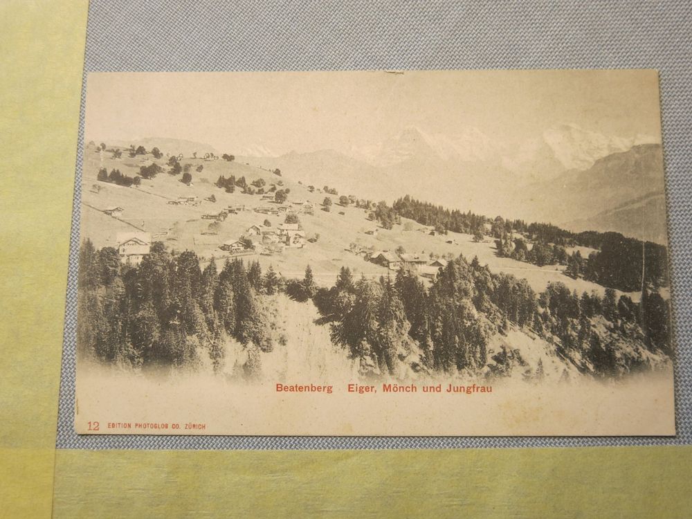 Beatenberg um 1900 mit Eiger Mönch Jungfrau (Gebraucht) in Twann für CHF 5 – mit Lieferung auf ...