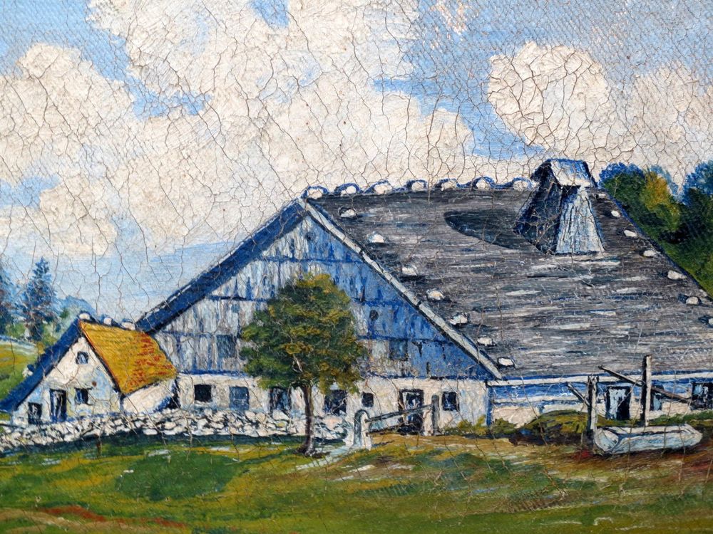 Tableau art populaire Gruyère vaches poya Gemälde Volkskunst (Gebraucht) in Noville für CHF 120 ...