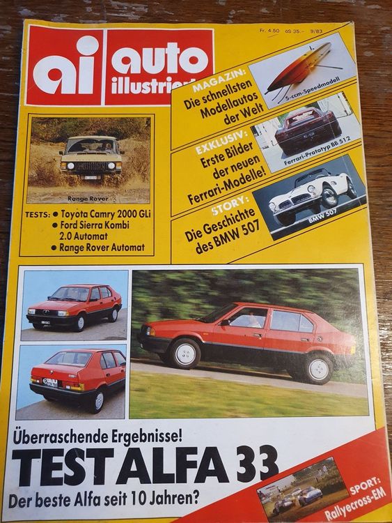 AI 9/83 Range Rover Alfa 33 Golf Camry Pontiac Fiero xa | Kaufen auf ...