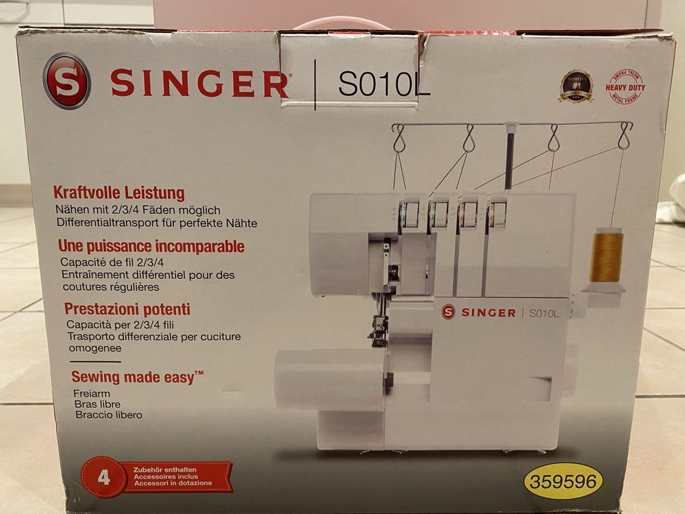 Singer S010L Overlock Nähmaschine, 2x gebraucht, komplett! (Neu (gemäss ...