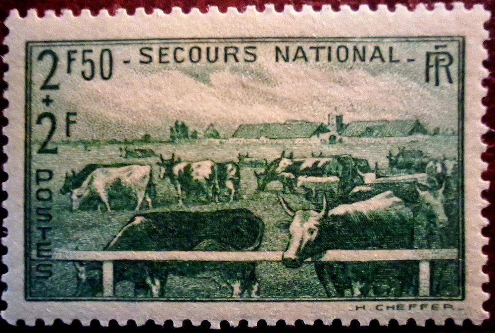 Timbre rare Secours National, France, année 1942 neuf ** | Kaufen auf ...