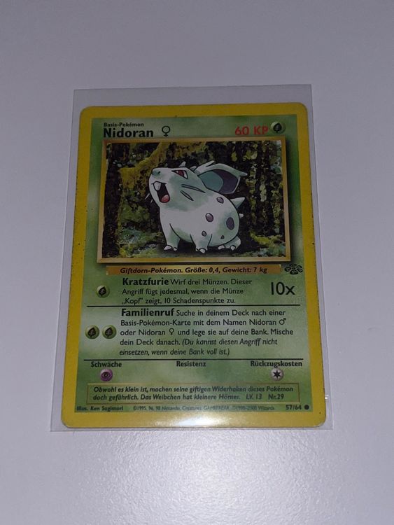 Pokemon Base Set Nidoran AB 1FR (Gebraucht) in Oberegg für CHF 1 – mit ...