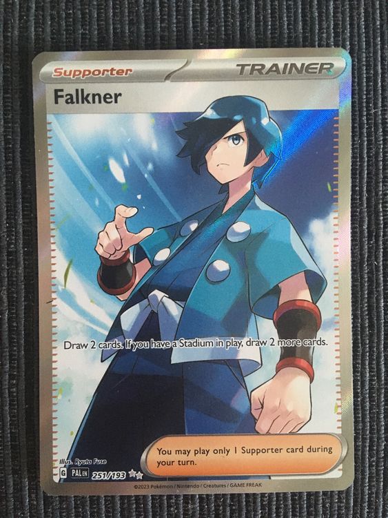 Pokemon Paldea Evolved Falkner Fullart ENG (Neu (gemäss Beschreibung ...