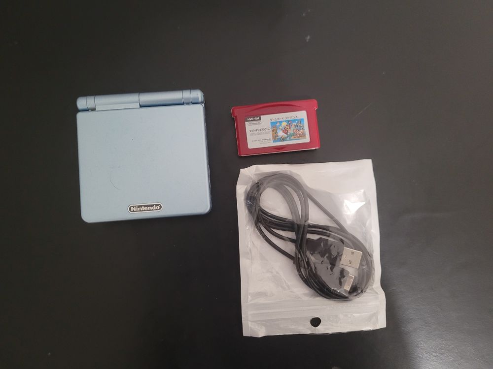 Gameboy advance sp sky blue + Super Mario bros Famicom mini (Gebraucht ...