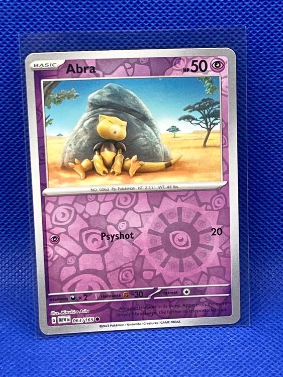 Pokemon 151 Abra Reverse Holo 063 / 165 (Neu (gemäss Beschreibung)) in ...