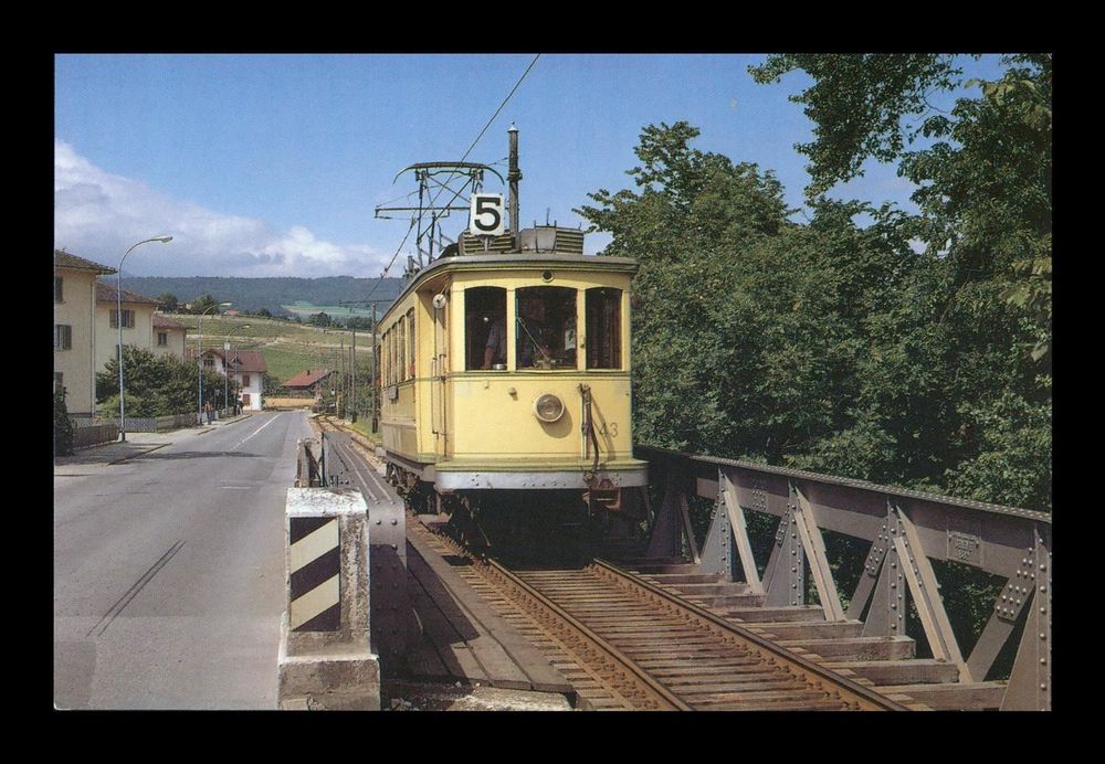 Tramways de Neuchâtel Ligne 5. Be 2/4 franchissant l'Areuse | Kaufen auf Ricardo