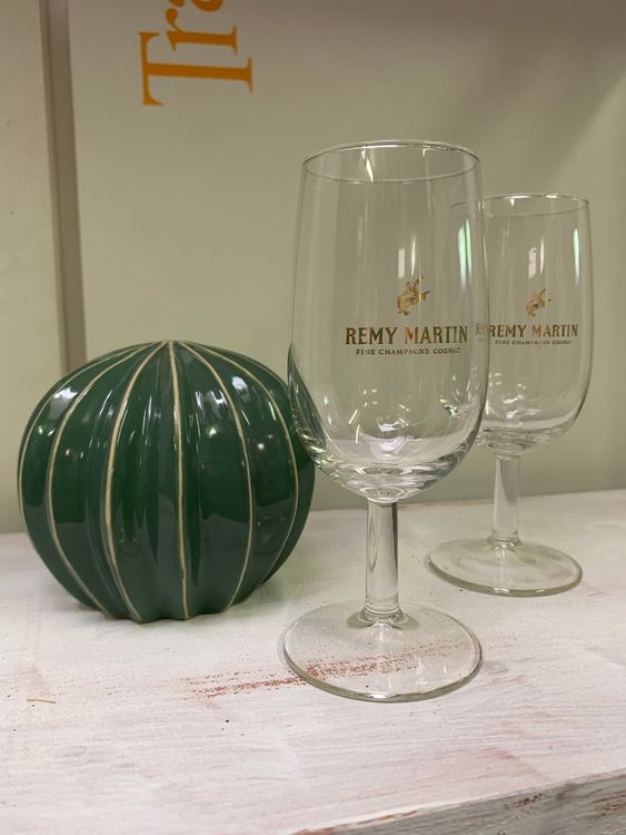 wunderschönes Remy Martin Cognac Gläser-Paar mit Golddruck (Gebraucht ...