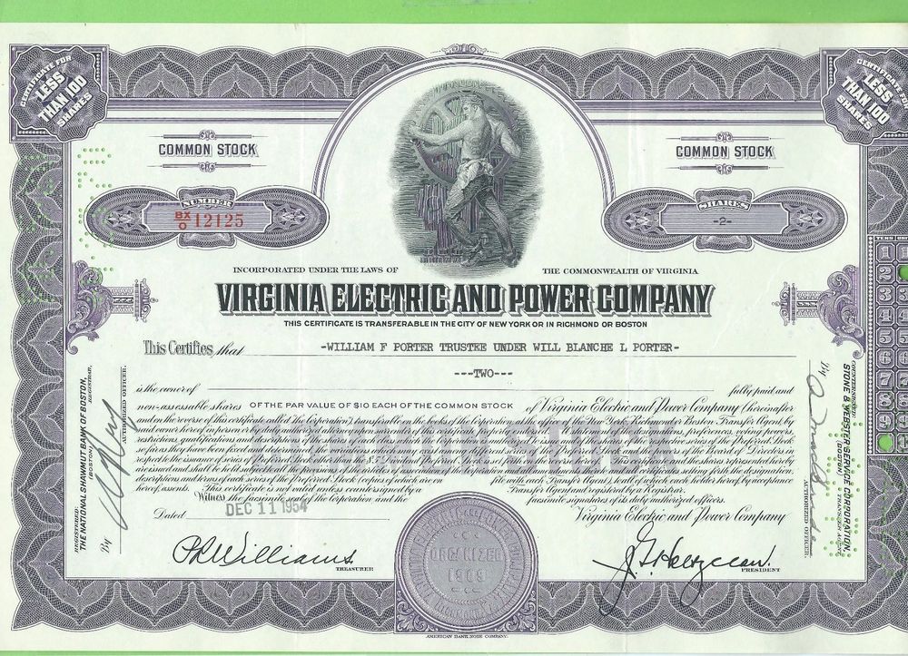 Virginia Electric and Power Company, 1954 | Kaufen auf Ricardo