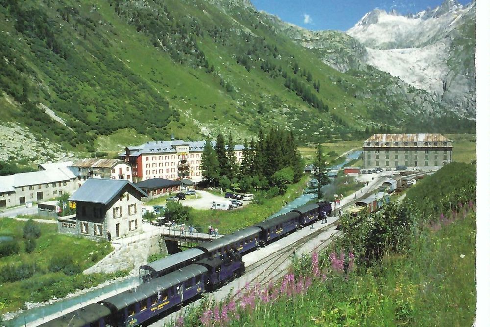 GLETSCH mit Rhonegletscher, Bahnhof, Grand-Hôtel | Kaufen auf Ricardo