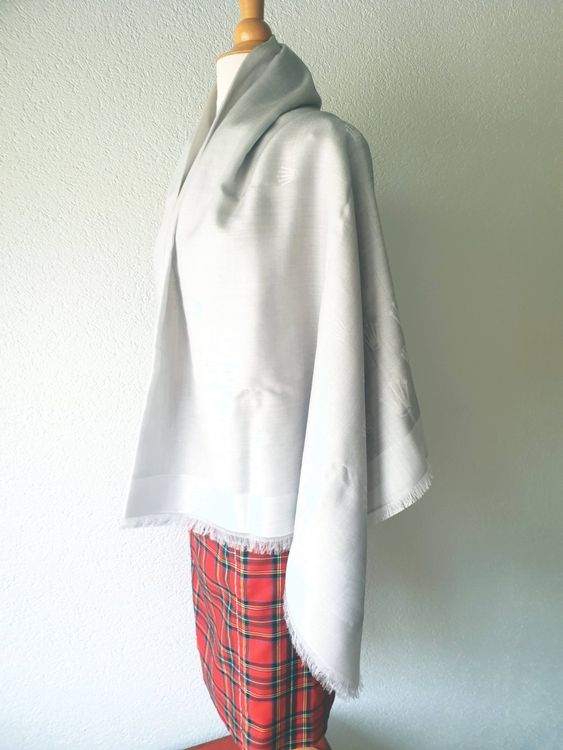 ROLEX TUCH NICHT ERHÄLTLICH SILBER SEIDE SILK CASHMERE top (Neu (gemäss ...