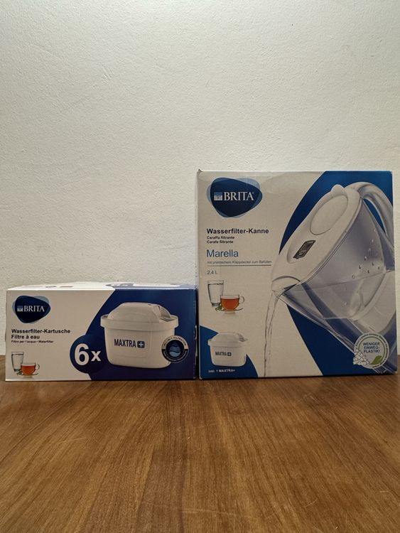 BRITA Marella Wasserfilter-Kanne 2,4l + 7 Maxtra+ Filter NEU (Neu und ...