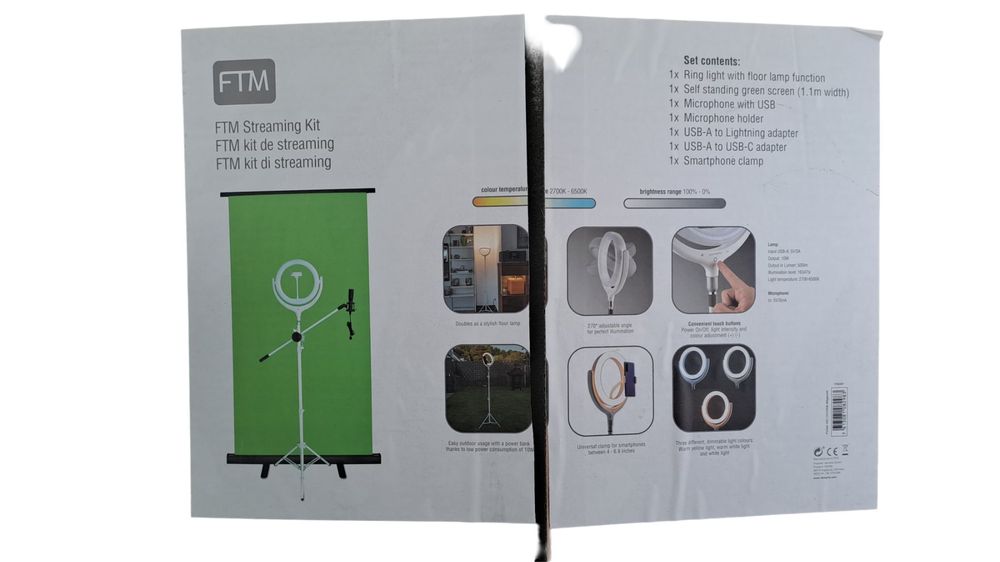 FTM Streaming Kit (Green Screen, Mikrofon, Tripod) (Neu (gemäss ...