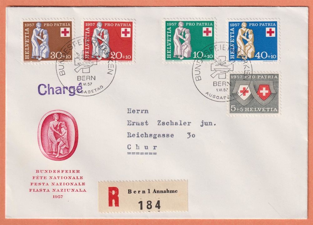 1.VI.57 Pro Patria B81-B85 FDC (Antik) in Sarmenstorf für CHF 6 – mit Lieferung auf Ricardo kaufen