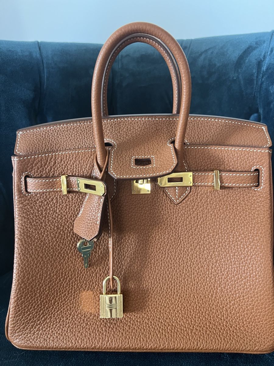 Almost Birkin bag 25 in leather Togo, color Gold (Usato) a Lugano per ...