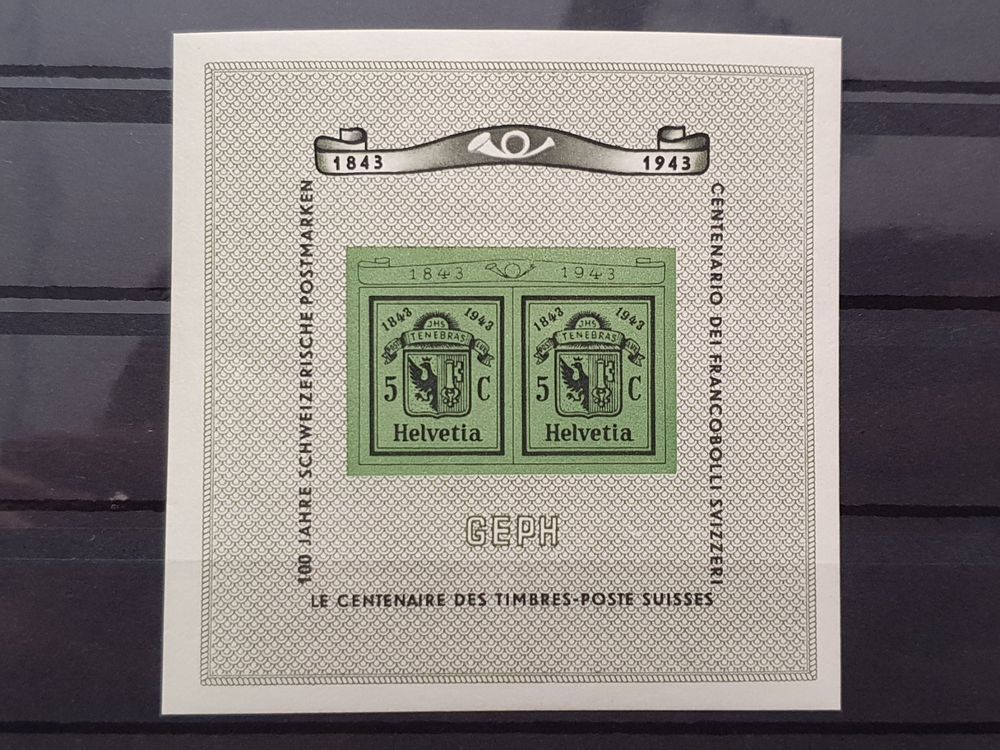 GENFER BLOCK 1943 postfrisch + (Neu (gemäss Beschreibung)) in Aesch LU für CHF 4.9 – mit ...