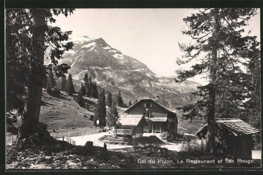 Col du Pillon, Restaurant, Sex Rouge, circulée vers 1945 (Gebraucht) in ...