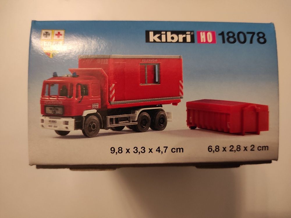MAN F 90 Feuerwehr Absetzkipper mit Rollcontainern von Kibri (Neu und ...
