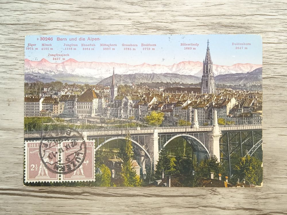 TR66 Carte Postale + Timbre Suisse 1919 - Bern (Gebraucht) in Cousset ...
