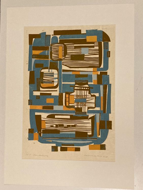 Oskar Dalvit 1958 (1911-1975) Holzschnitt signiert 38 M Hand | Kaufen ...