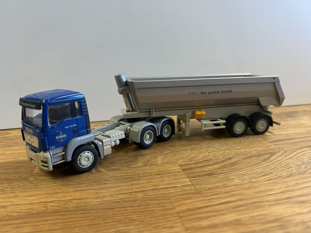 KIBAG MAN mit Rundmuldenauflieger 1:50 (Neu und originalverpackt) in ...
