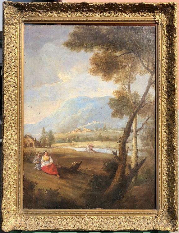 Paar sitzend am Flussufer Gemälde u 1770 (Gebraucht) in Hochdorf für CHF 505 – mit Lieferung auf ...