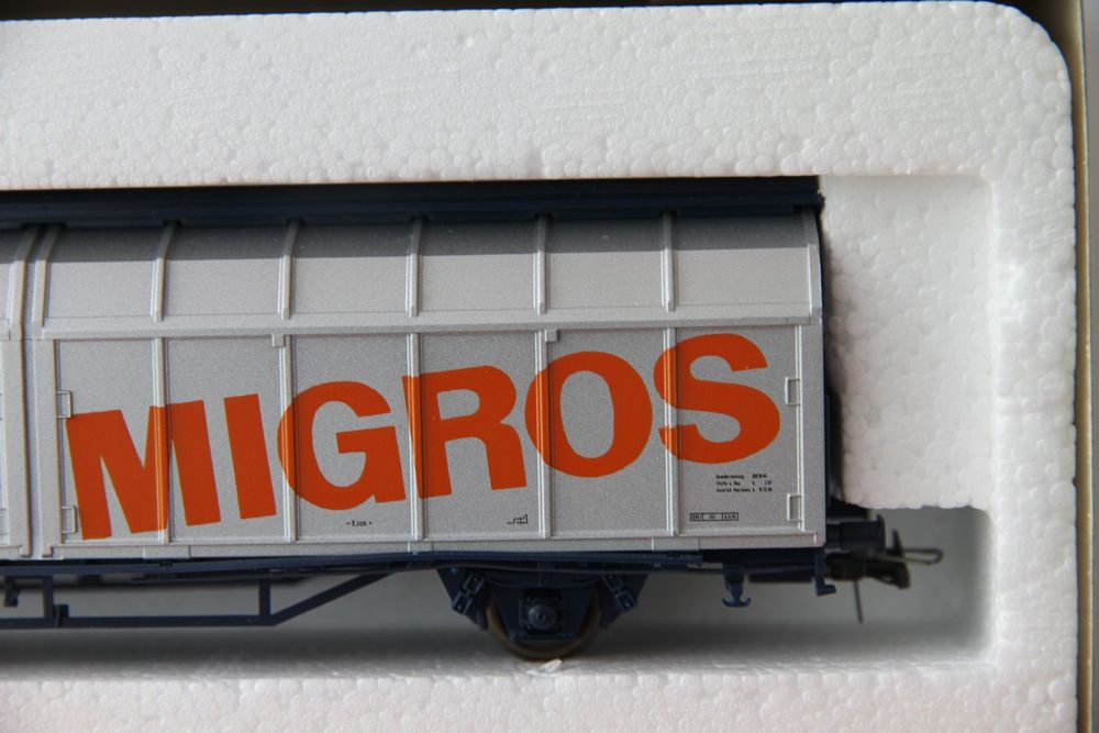 Roco, DB , Doppelwagen, MIGROS MICASA, mio star, Habbis, AC (Neu ...