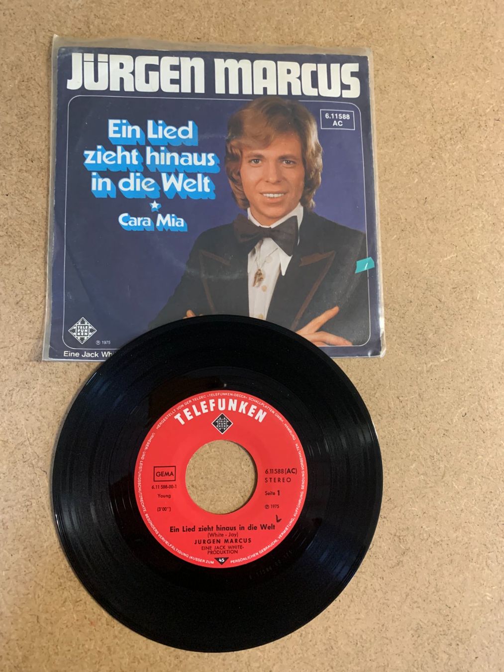 Jürgen Marcus - Ein Lied zieht hinaus in die Welt Single (Gebraucht) in ...