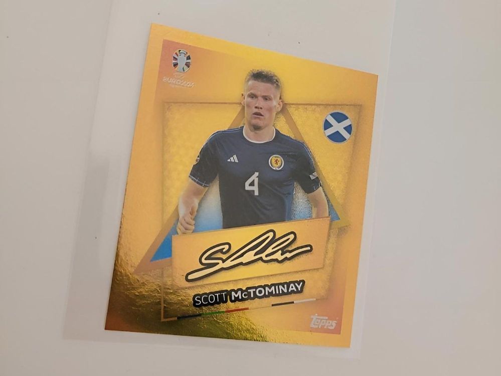 Topps Euro 2024 SCO SP Scott McTominay GOLD mit Unterschrift (Neu ...