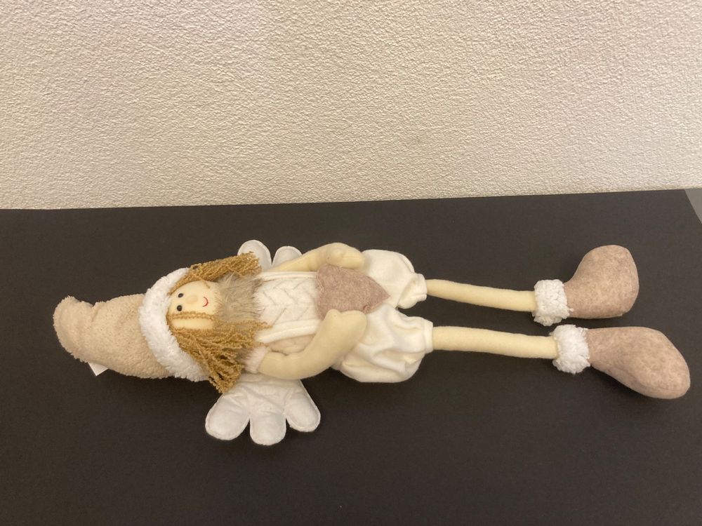 Engel Kantenhocker aus Wolle/Fell, ca. 70 x 25 x 12 cm, NO 8 (Neu ...