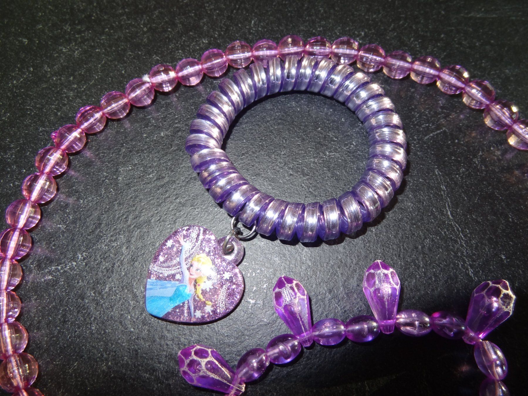 Collier, bracelet et élastique cheveux enfant-FROZEN ️(Elsa) (D ...