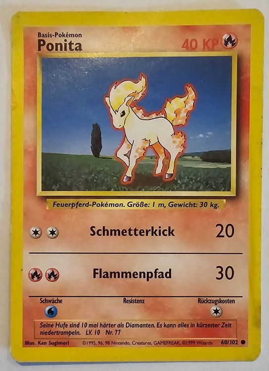 Pokemon Ponita Base Set 60/102 DEU | Kaufen auf Ricardo