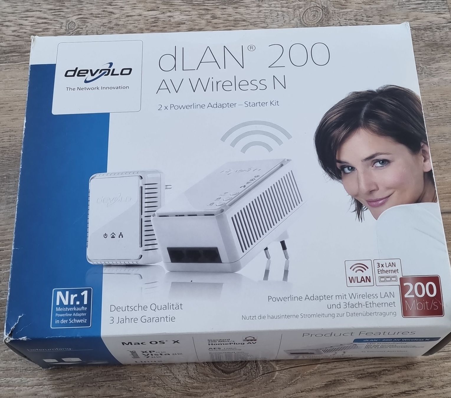 Devolo dLAN 200 AV Wireless N Powerline Adapter Set (Gebraucht) in ...