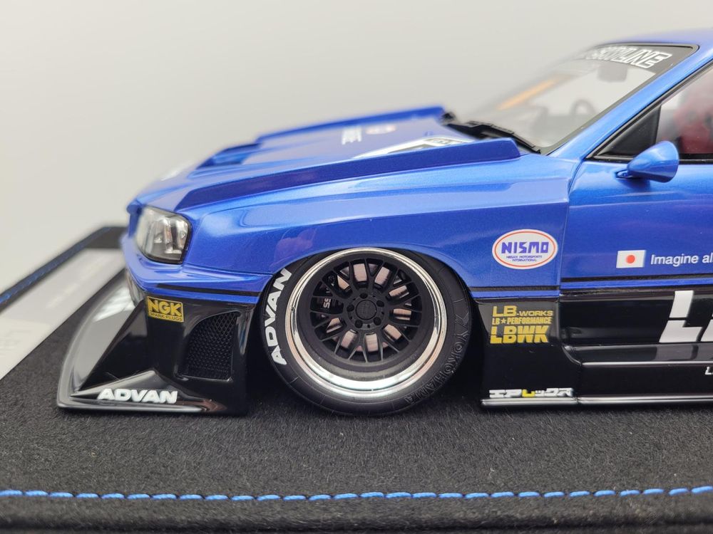 Nissan Skyline GT-R(R34) LBWK Super Silhouette blue 1/18 NEU | Kaufen ...