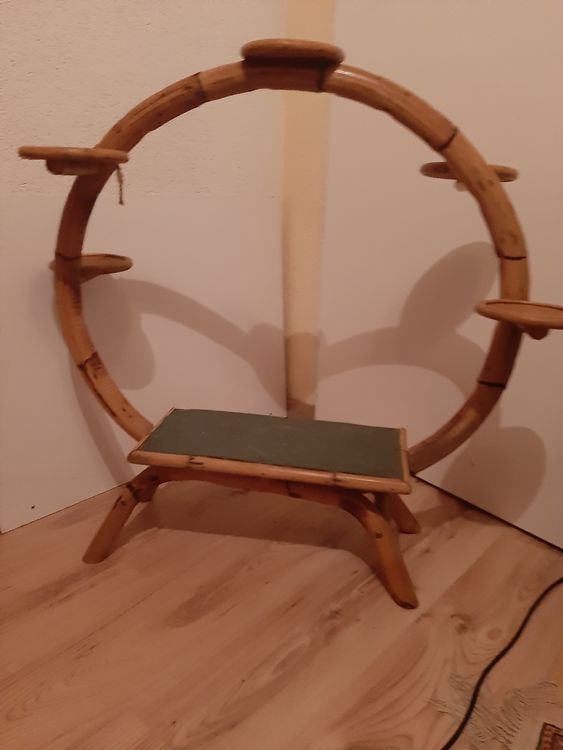 Dekoratives Pflanzen Regal Etagere Rattan Rund Unikat | Kaufen auf Ricardo