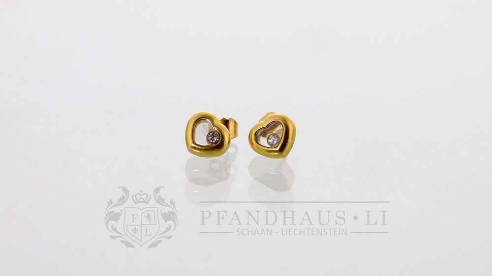 EXKLUSIVE CHOPARD OHRSTECKER AUS 18 KARAT GOLD MIT BRILLANT | Kaufen auf Ricardo