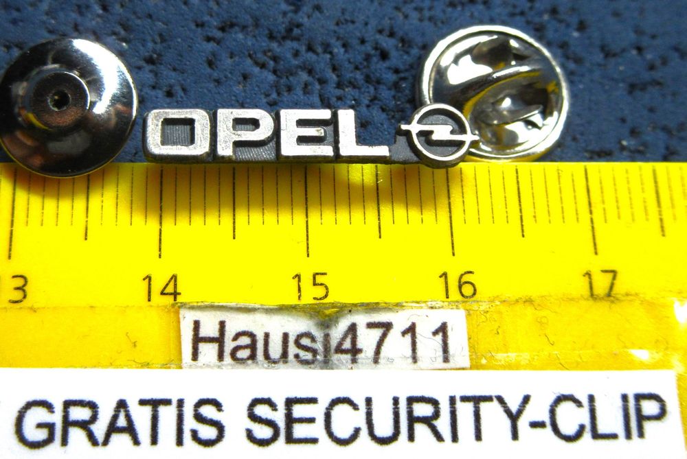 OPEL AUTO LOGO PIN GEPRÄGT KLEIN-FEIN MIT SECURITY-CLIP (Gebraucht) in ...