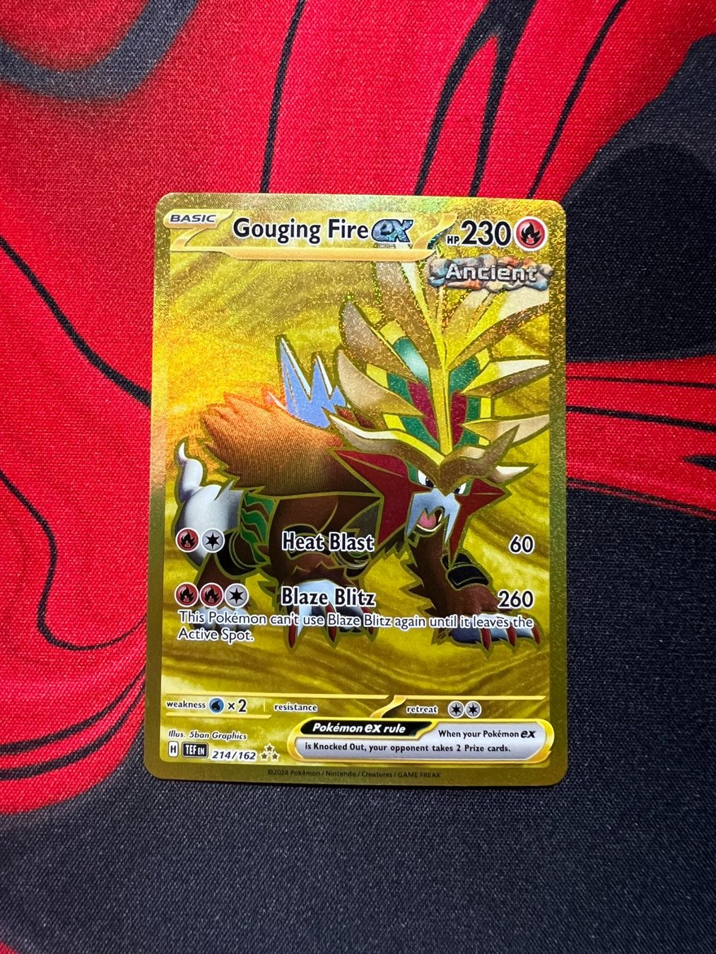 Gouging Fire EX - Seltene Gold Karte! Top Zustand! (Neu (gemäss ...