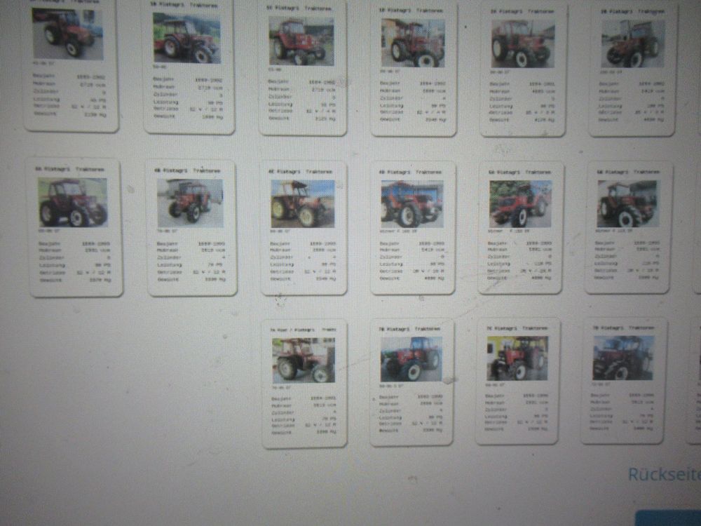 Fiatagri Traktoren Quartett 32 Karten (Neu und originalverpackt) in Herznach für CHF 30 – mit ...