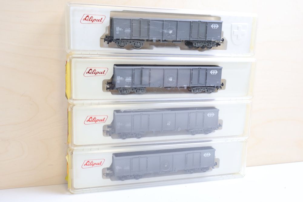 LIliput 4 x SBB Hochbordwagen Set 244 50 - H0 (Gebraucht) in Winterthur für CHF 49 – mit ...