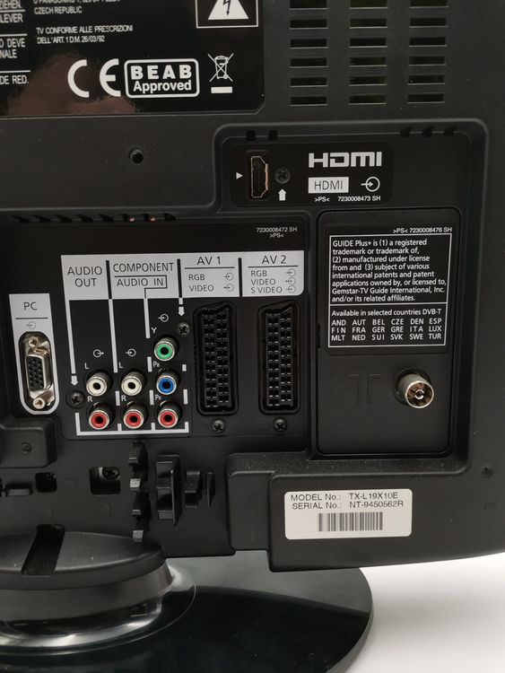 TV DVD Panasonic TX-L19X10E VIERA 19 Zoll ohne Kabel (Gebraucht) in ...