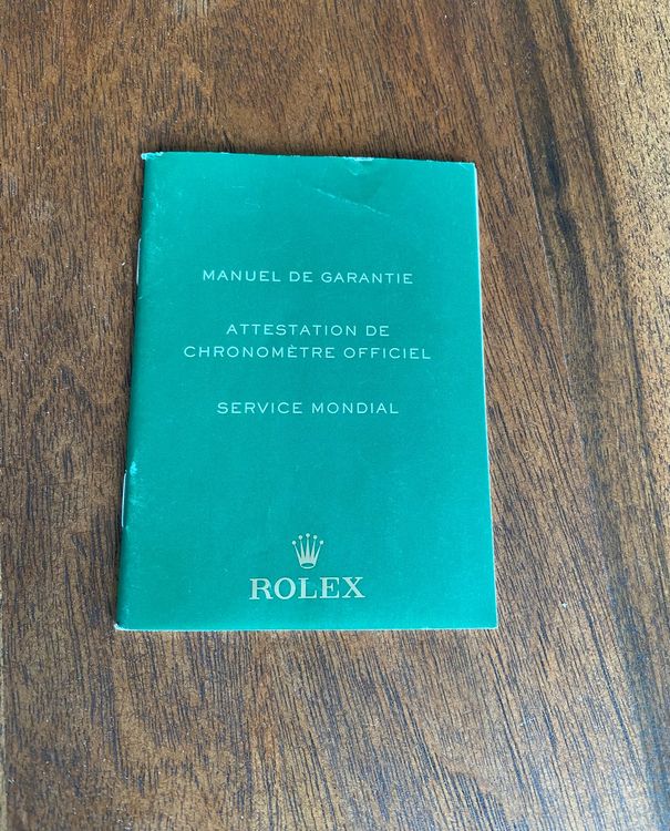 Rolex Manuel de Garantie / Service Mondial Multilingual Book | Kaufen ...