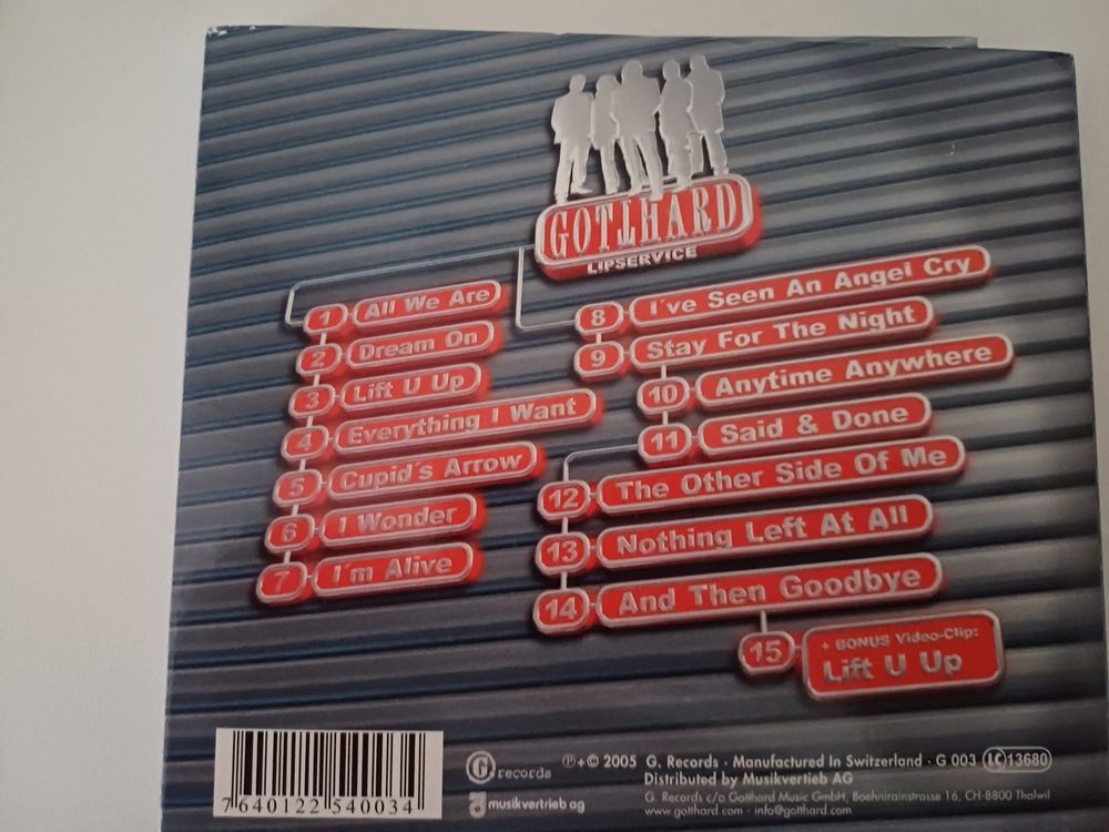 CD Gotthard Lipservice (Gebraucht) in Aarberg für CHF 3.5 – mit Lieferung auf Ricardo kaufen