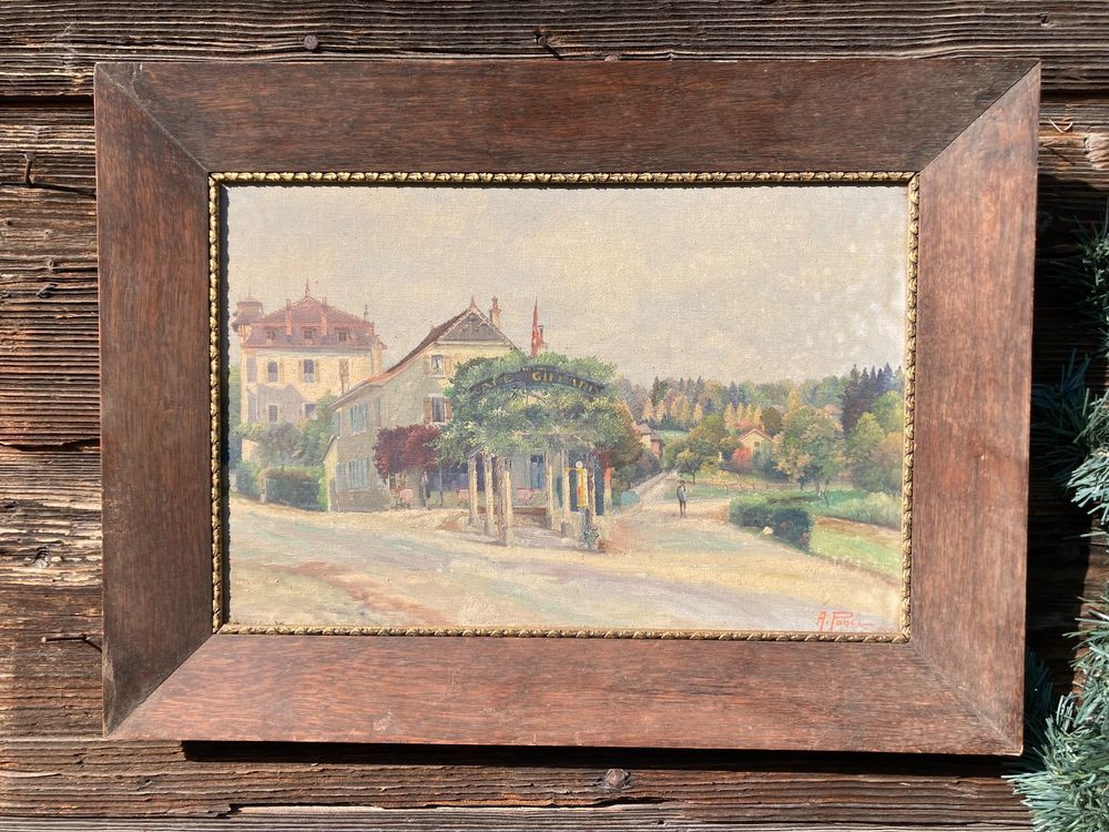 Tableau Peinture Gemälde Café A. PONCI signiert (Gebraucht) in St-Cierges für CHF 310 – mit ...